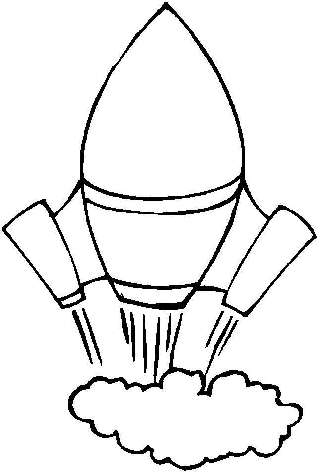 Dibujo cohete para colorear - Imagui