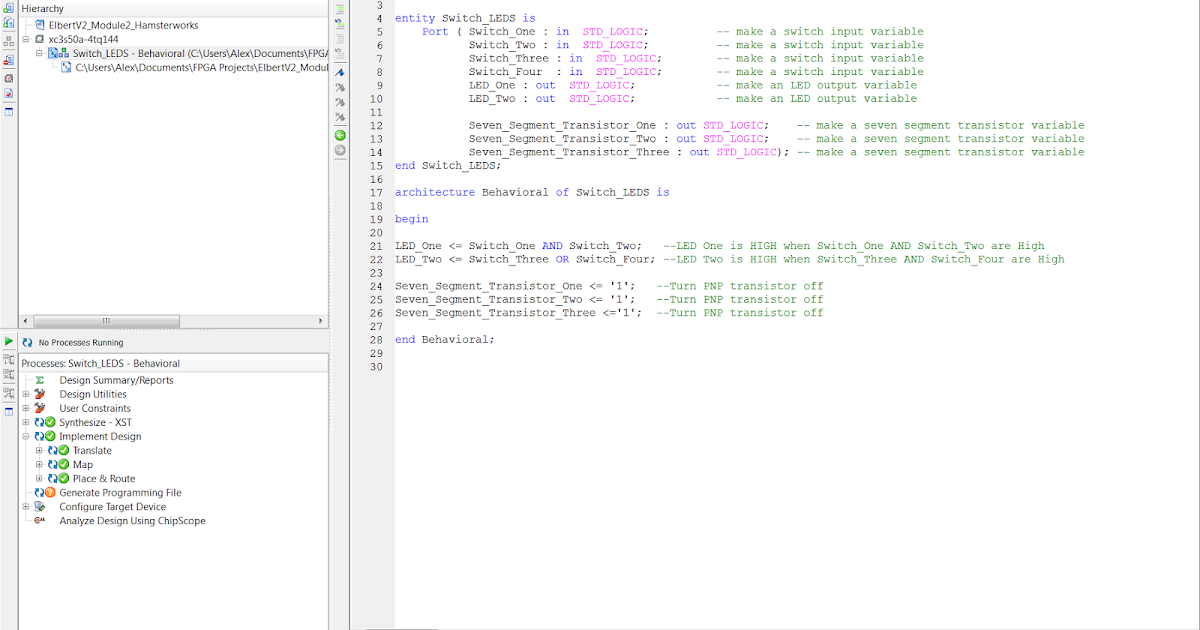 The Answer is 42!!: Elbert V2 Logic Operators using VHDL