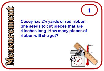 20 Measurement Word Problem Task Cards - Classroom Freebies