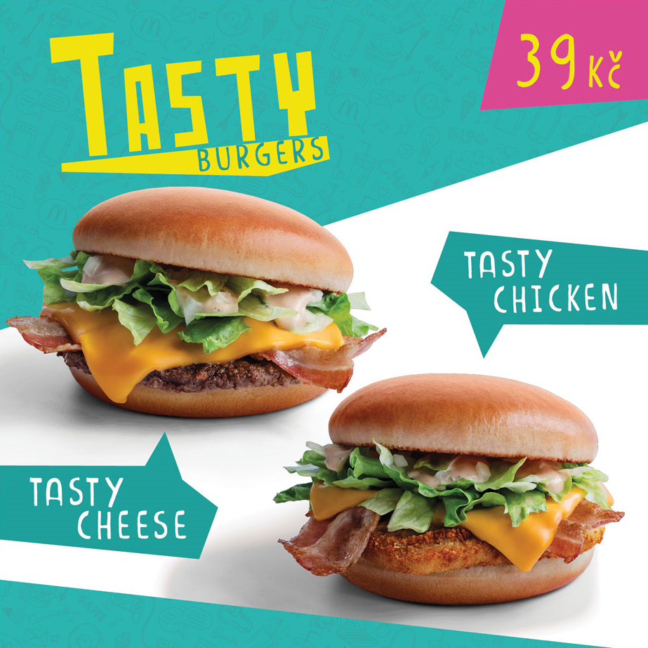 kavoniho žrádlo: Tasty Cheese & Tasty Chicken, McDonald's