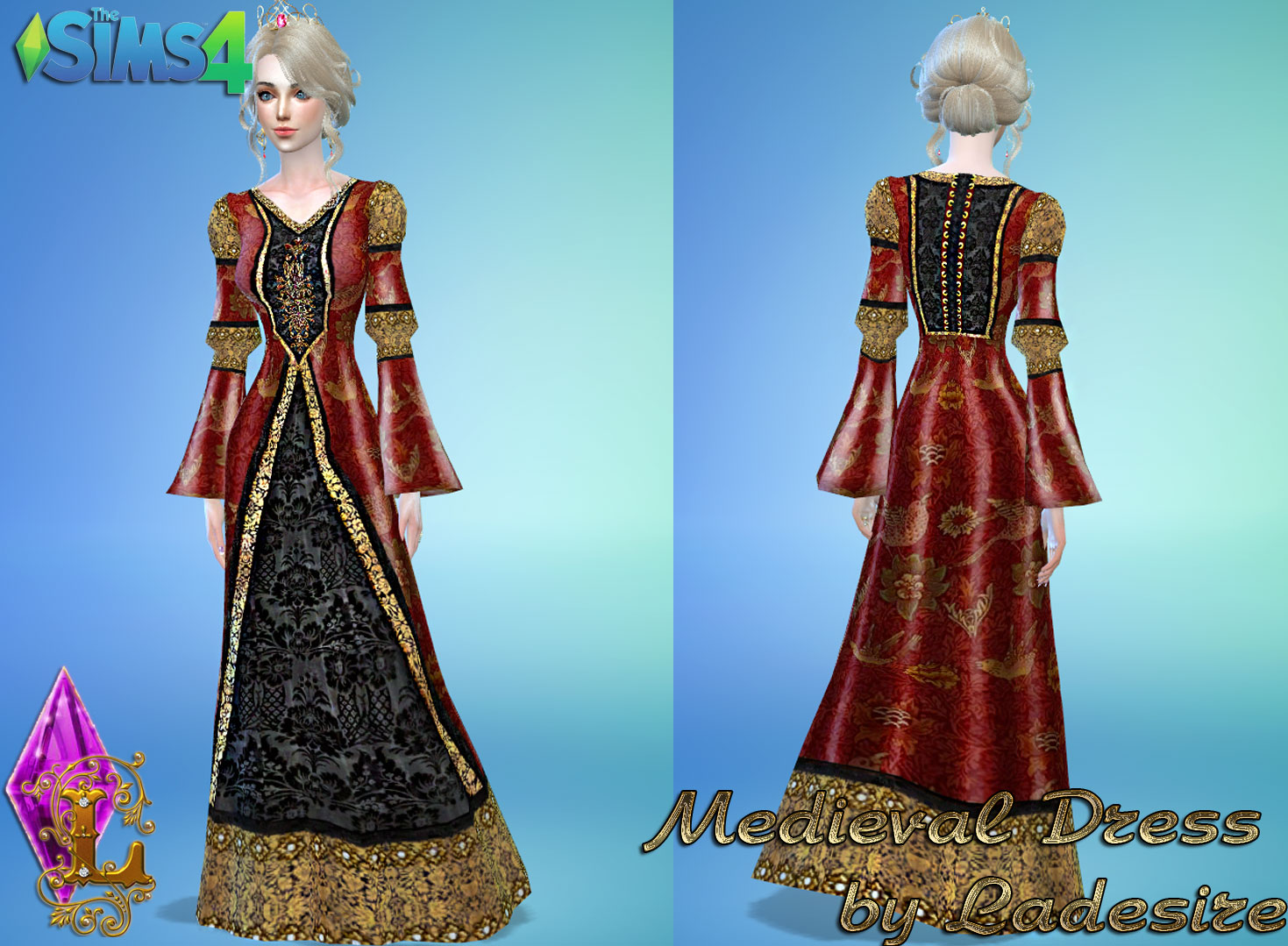 Ladesire's creative corner): TS4 - Medieval Dress by Ladesire