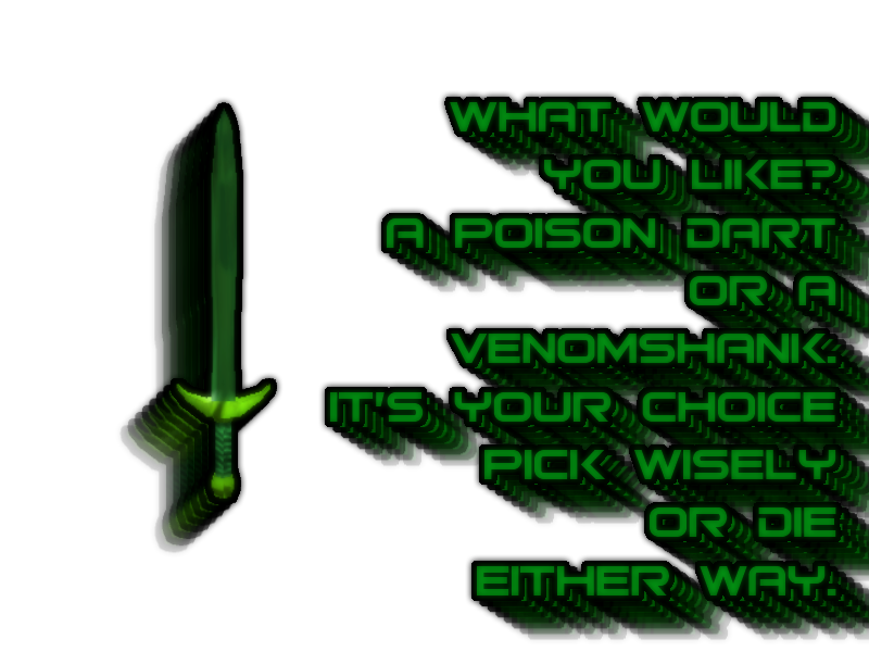 Roblox Item Reviews: Gear Review: Venomshank