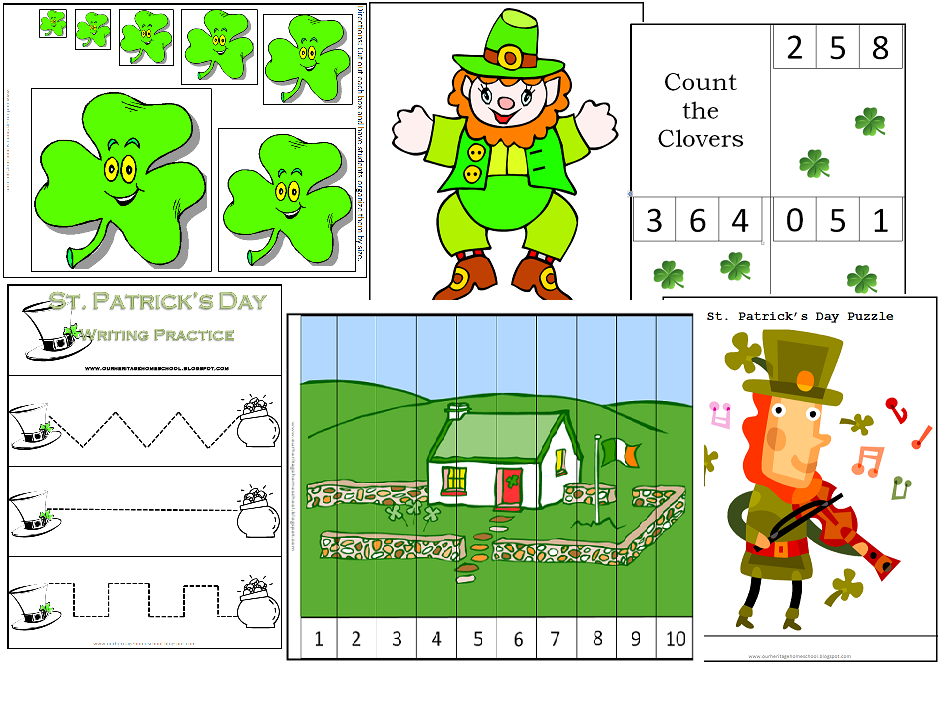 Heritage Homeschool: St. Patrick's Day Preschool Ideas