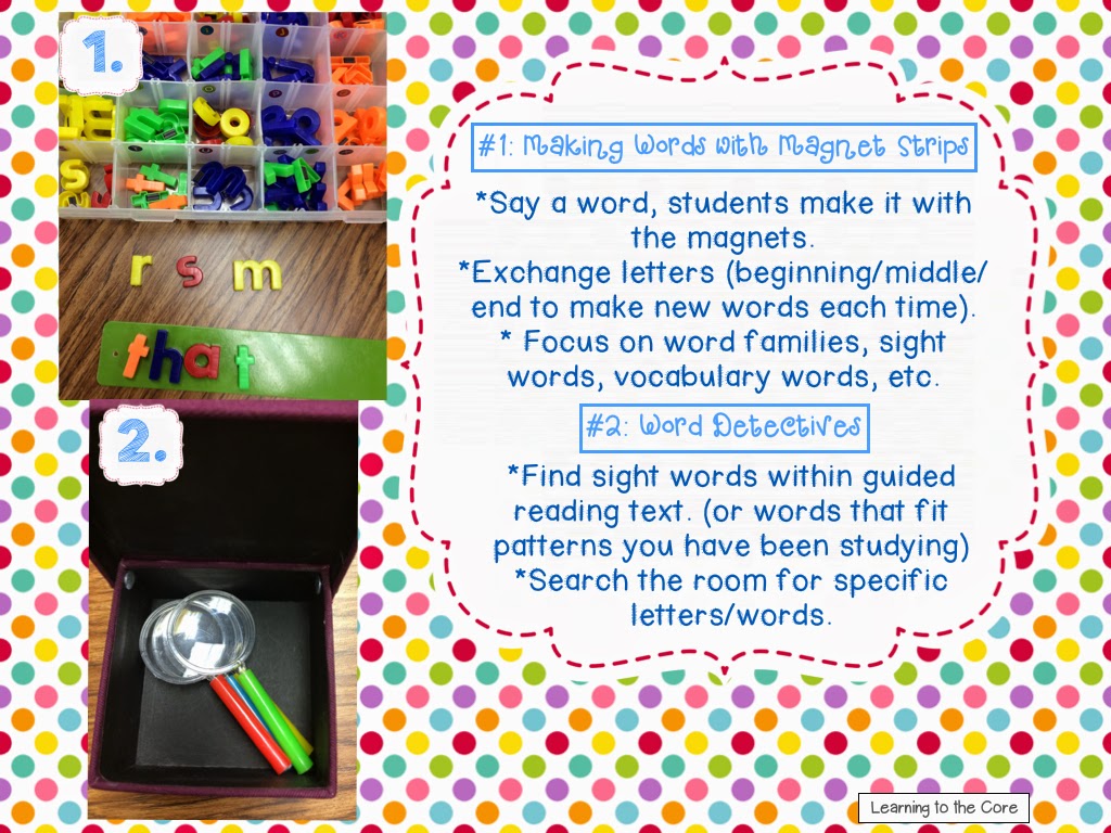 Who's Who and Who's New: My Top 5 Word Work Activity Ideas