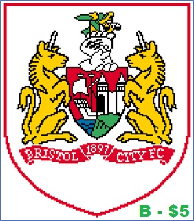 EASY PATTERNS: Bristol City FC cross-stitch pattern