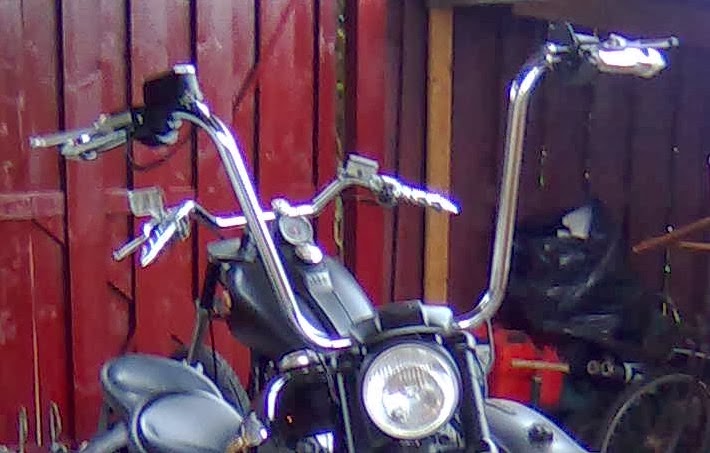 Garage chopping my Harley: Who doesn't love clean ..... Clean handle bars