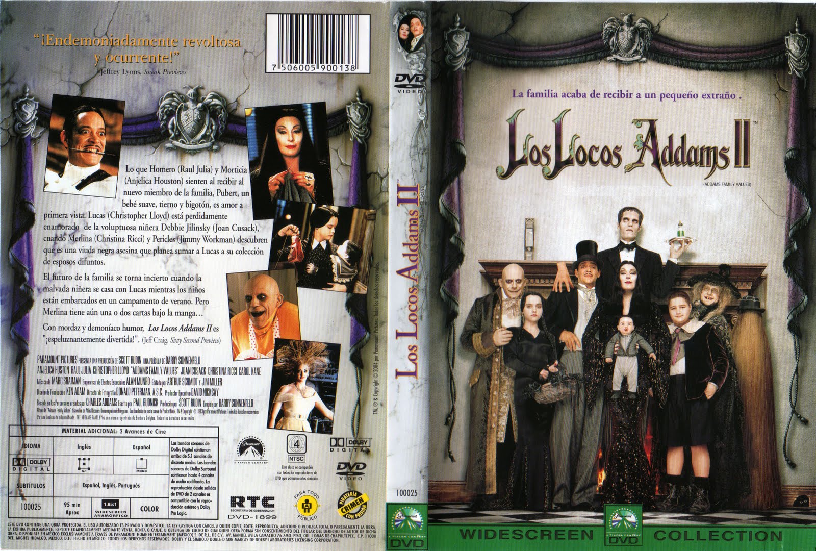 mis peliculas en dvd: Los locos adams 2