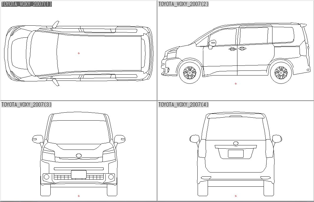 MISCELLANEOUS DATA STORAGE 2 for CAD Drawings: [JWS/DWG] TOYOTA VOXY 2007