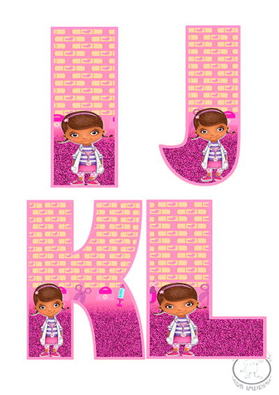 Abecedario de Doctora juguetes para imprimir-Colorear dibujos,letras ...