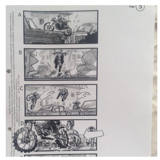 goldeneye 007: storyboard du nouveau james bond "Skyfall"