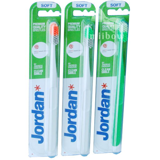 3 pieces of Jordan Clean Smile Toothbrush - Soft Bristles | miibow