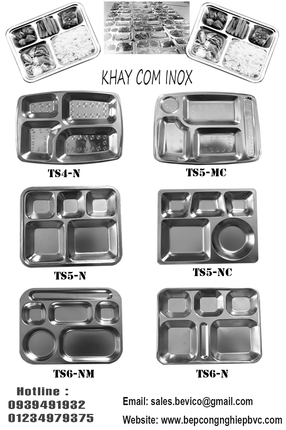 Khay cơm phần inox: KHAY INOX