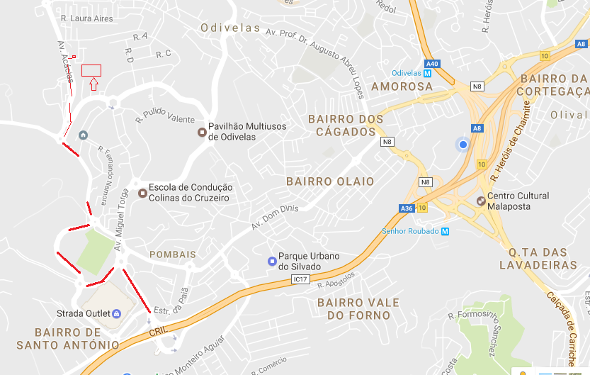 Clube Académico de Odivelas: Como chegar Pavilhão Arroja