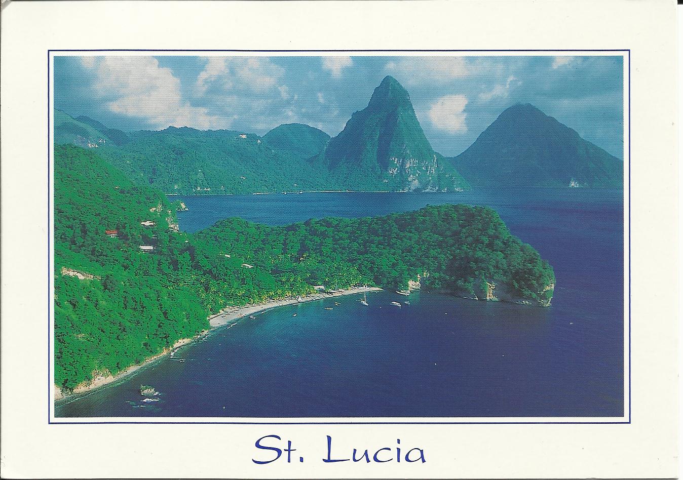 My Unesco Postcards: Saint Lucia - Pitons
