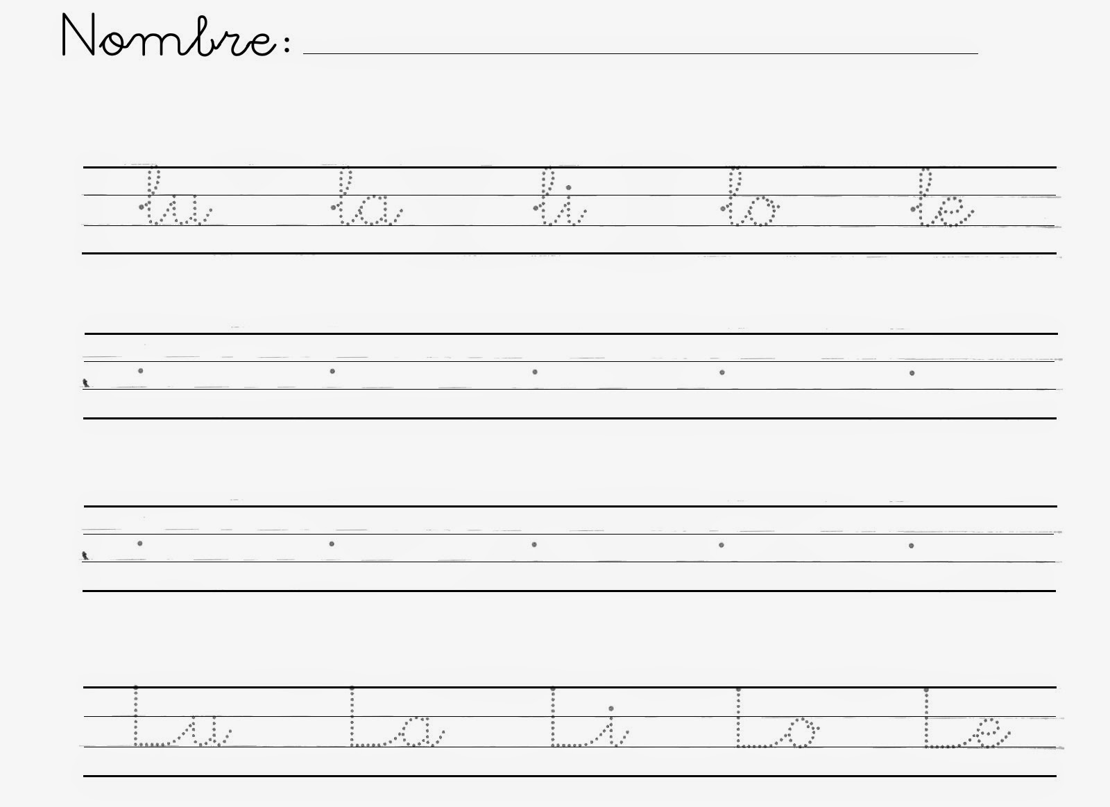 "OSITOS": GRAFÍA LETRA L