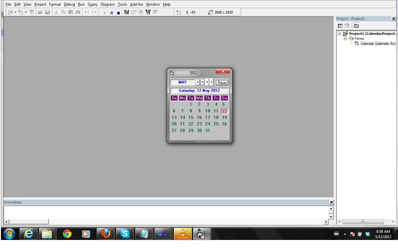 Making a Simple Calendar on VB 6