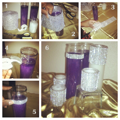 She's Inspired: DIY Blinged Candles
