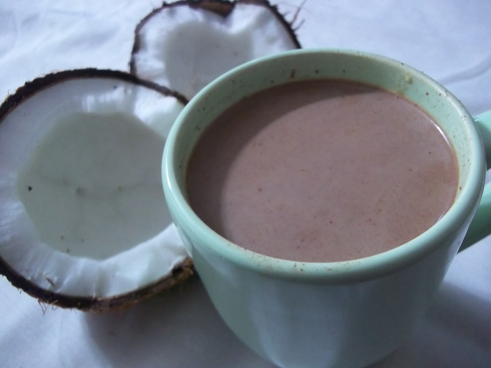 Chocolate caliente con leche de coco