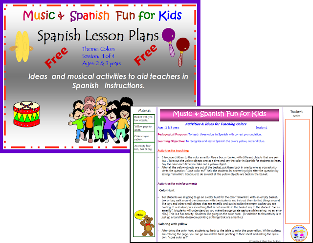 Music and Spanish Fun: Free Spanish Lesson Plan 1
