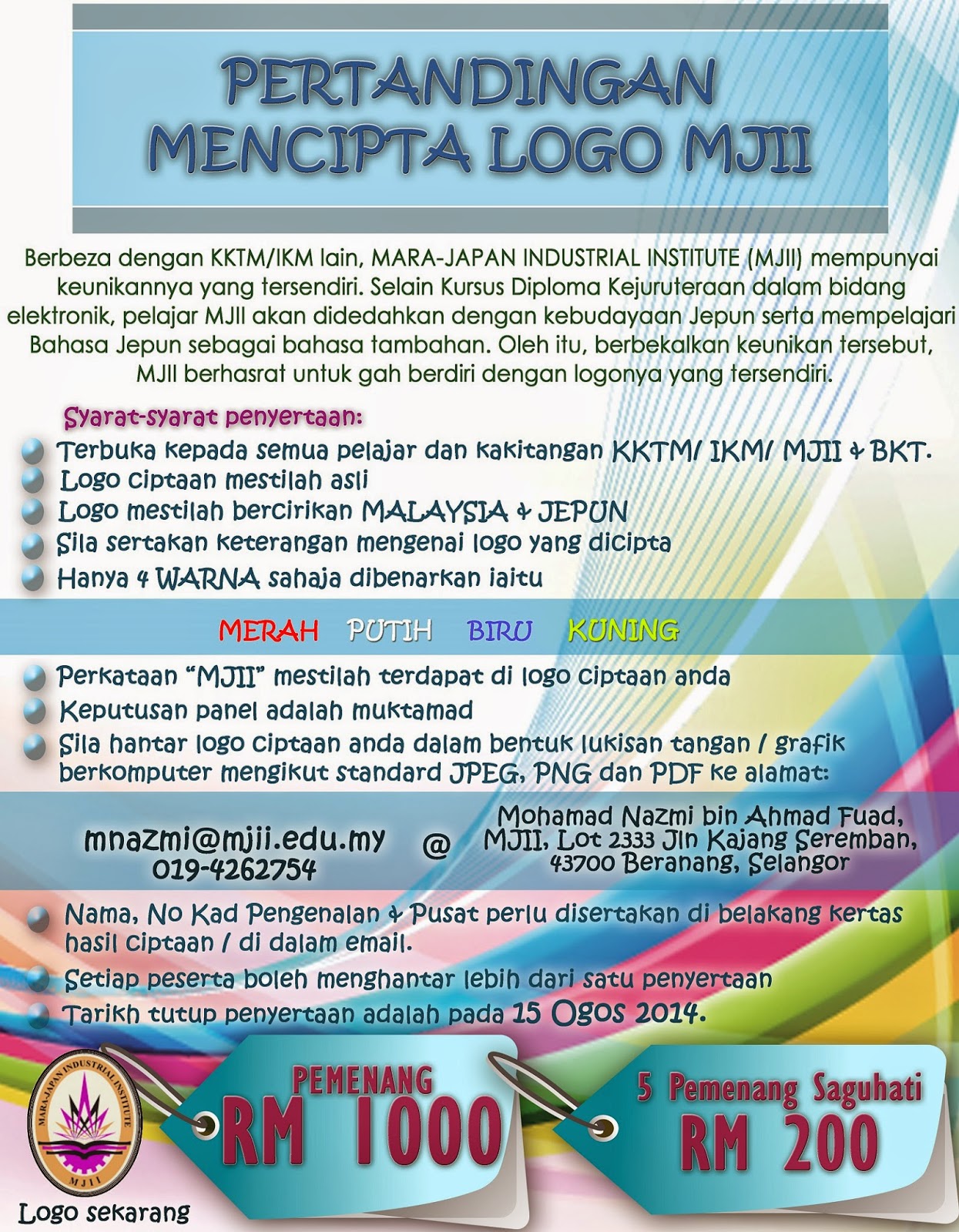 MARA Japan Industrial Institute...: MJII...Pertandingan Mencipta Logo MJII