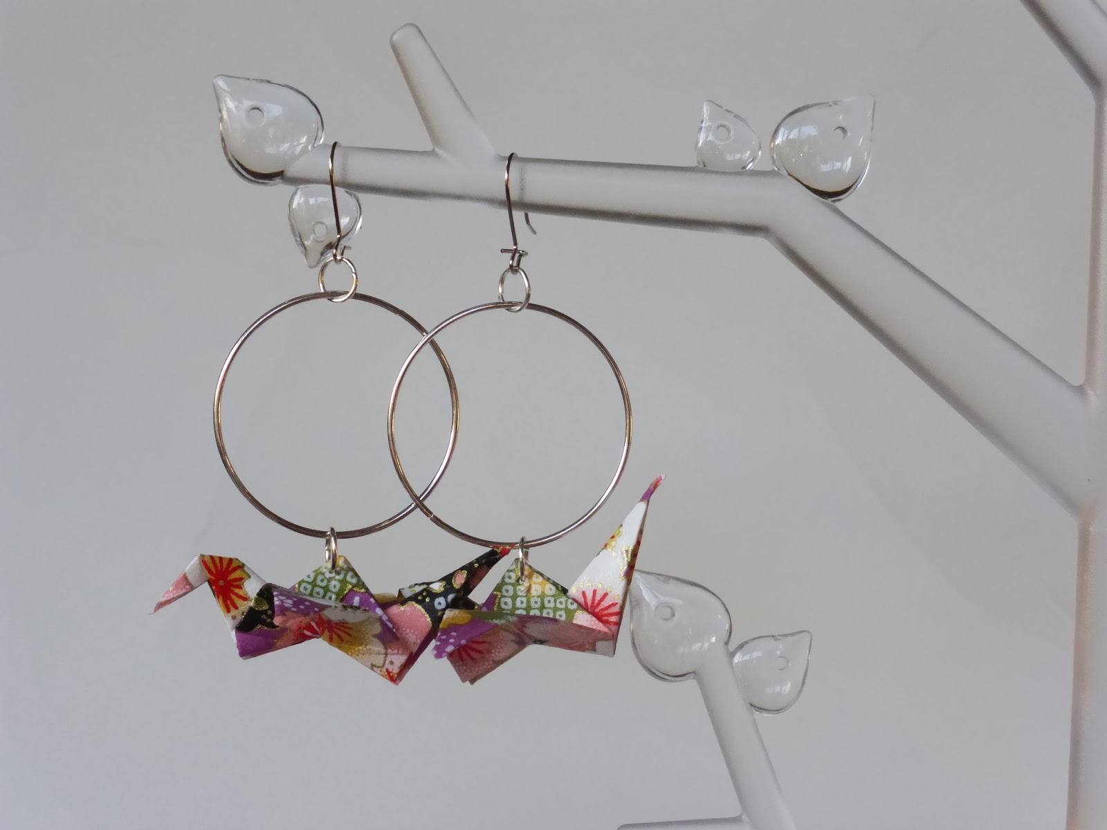 Bulles de cerises: Boucles origami