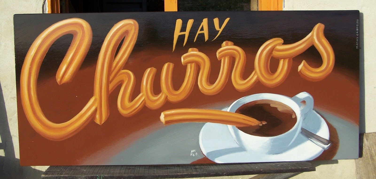 Sign Maker: cartel churros para "Bruma", La Linea