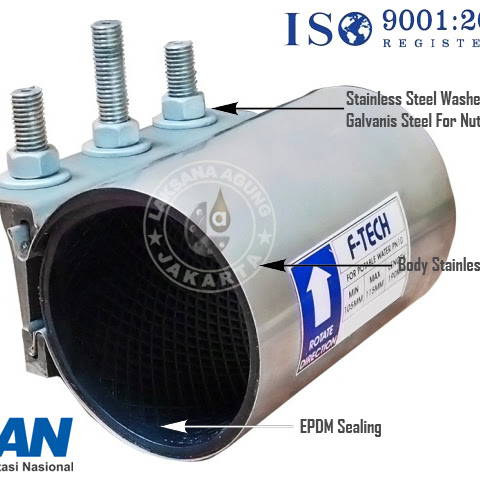 JUAL REPAIR CLAMP UNTUK PIPA PVC PIPA BESI — LAKSANA AGUNG