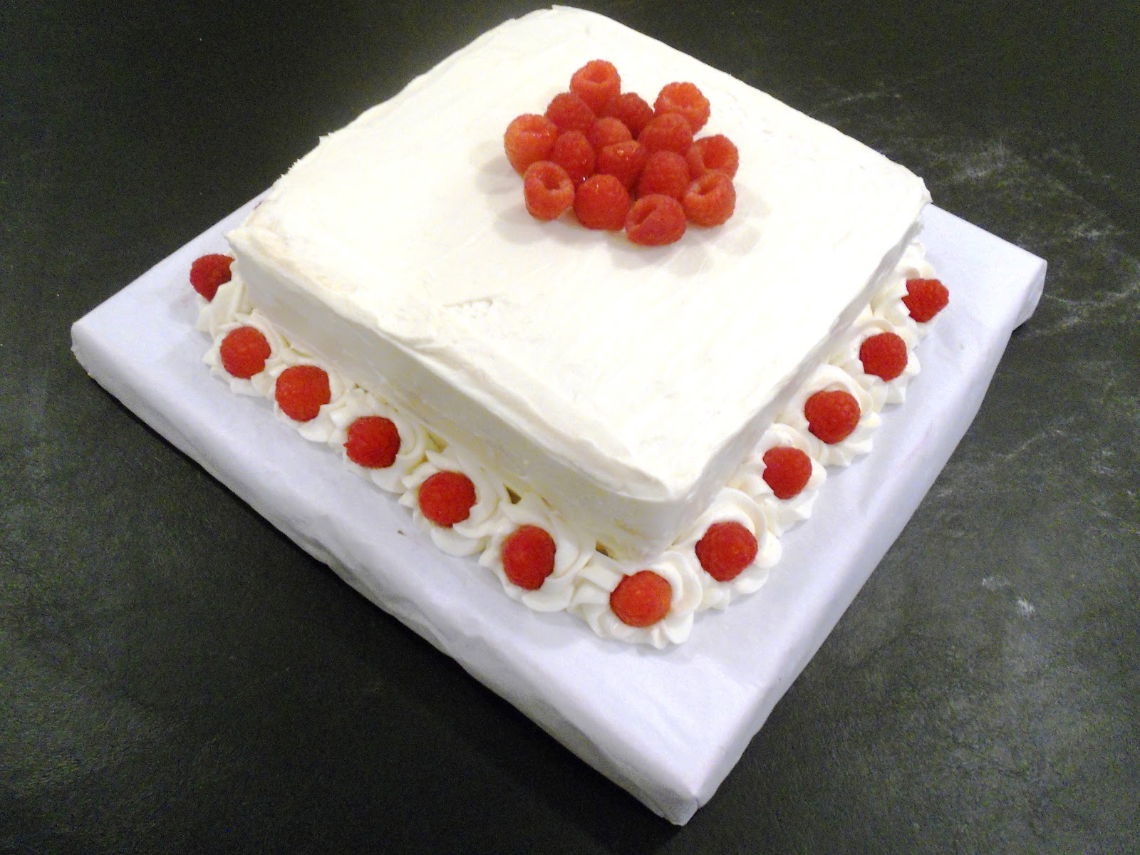 Sweet Emily: White Chocolate Cake with Raspberry Filling and White ...