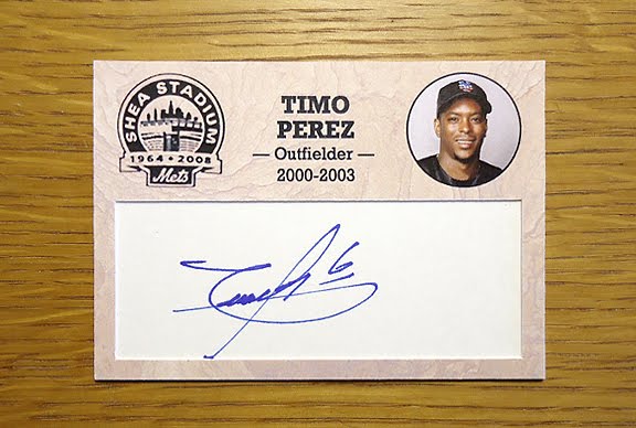 The Amazing Shea Stadium Autograph Project: #601) TIMO PEREZ