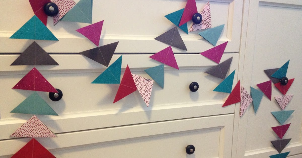 Inspired Whims: DIY Triangle Confetti Garland