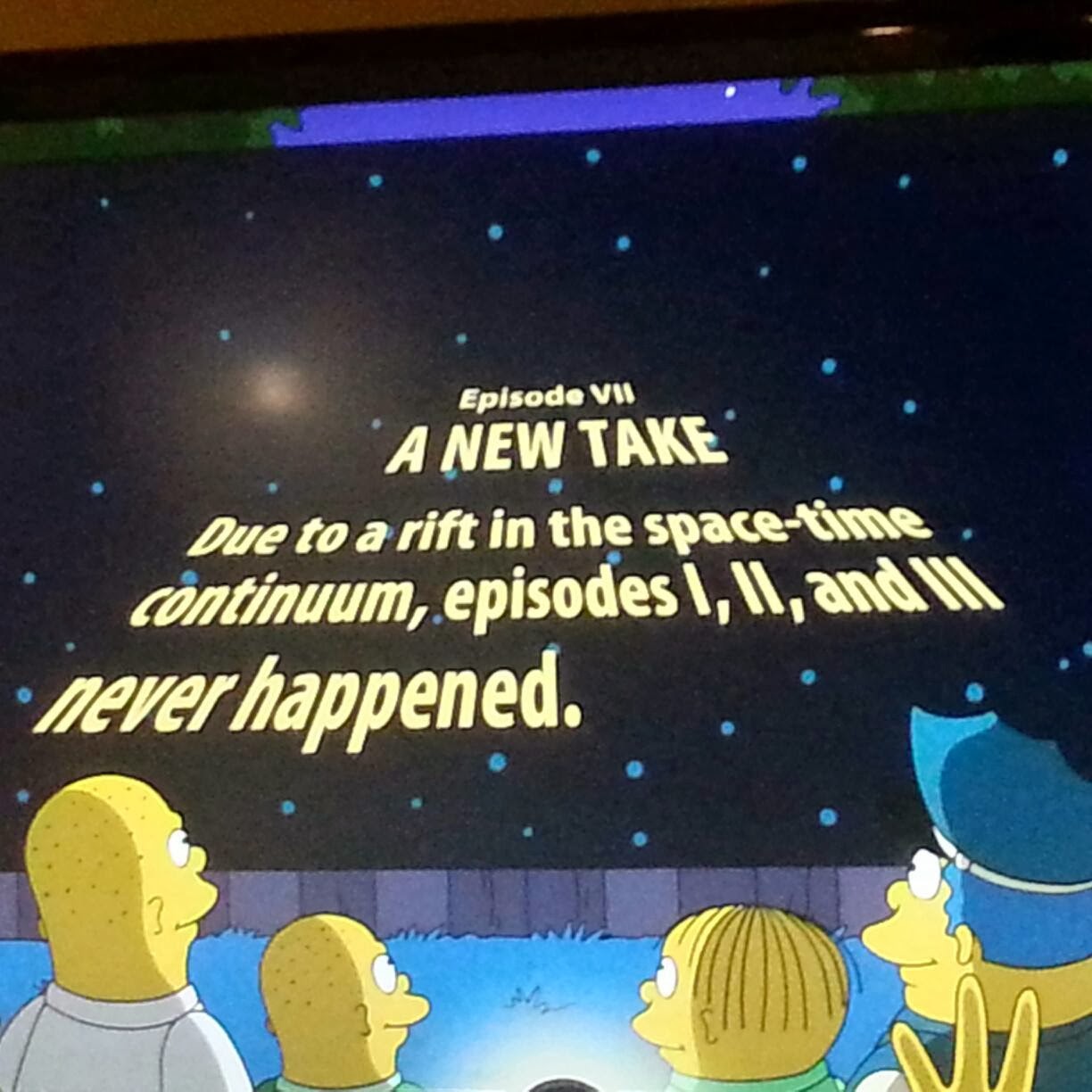 Due to a rift in the space time continuum, episodes 1,2 and 3, never ...