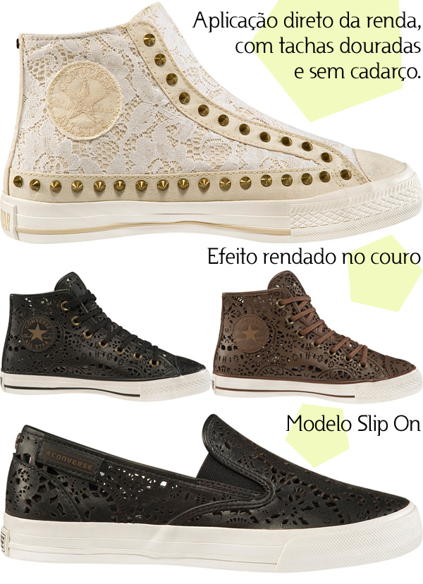 girlsnightout: Converse All Star: novos modelos rendados