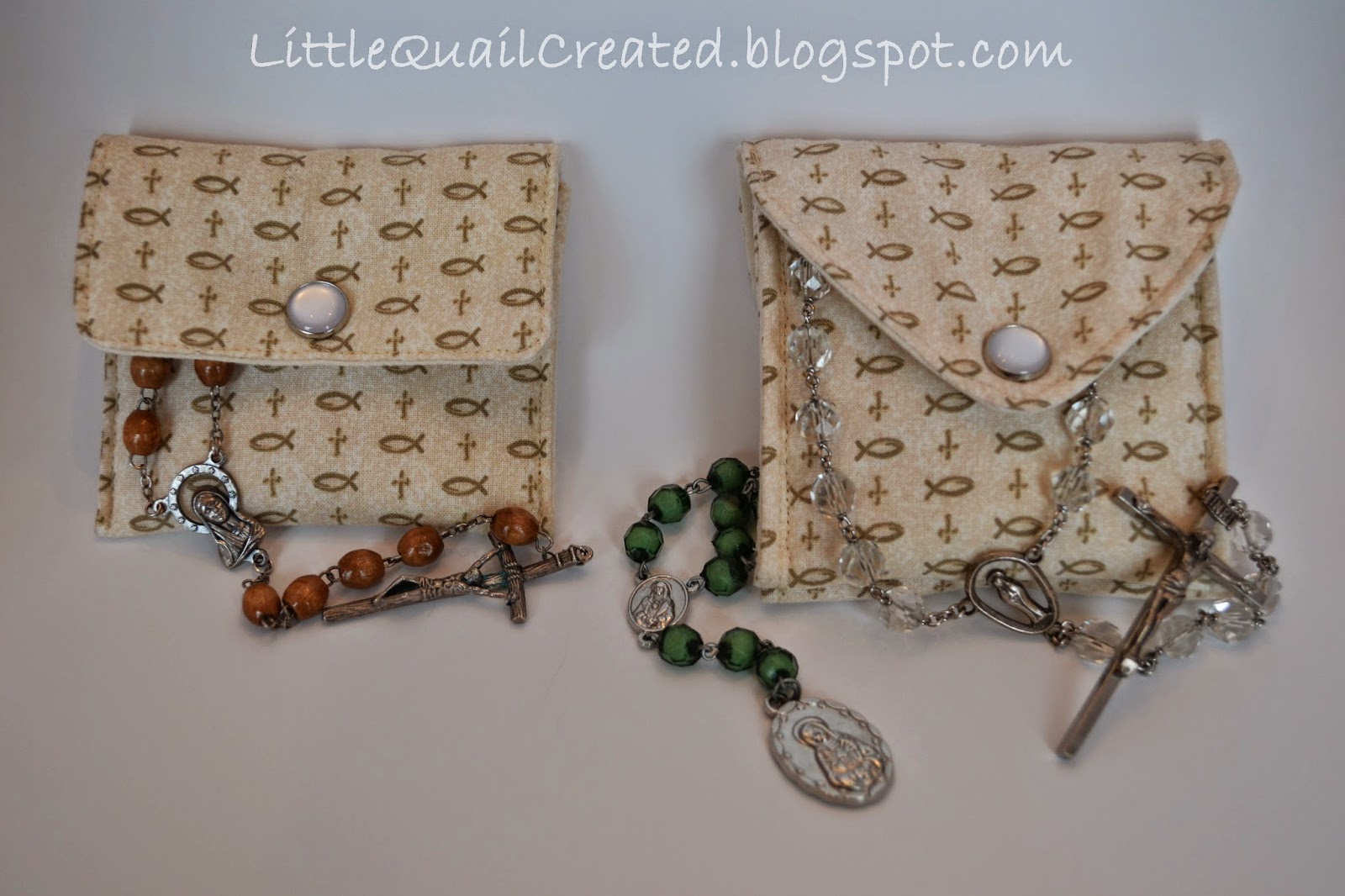 Little Quail: Lenten Sewing - Rosary Pouches with Tutorial