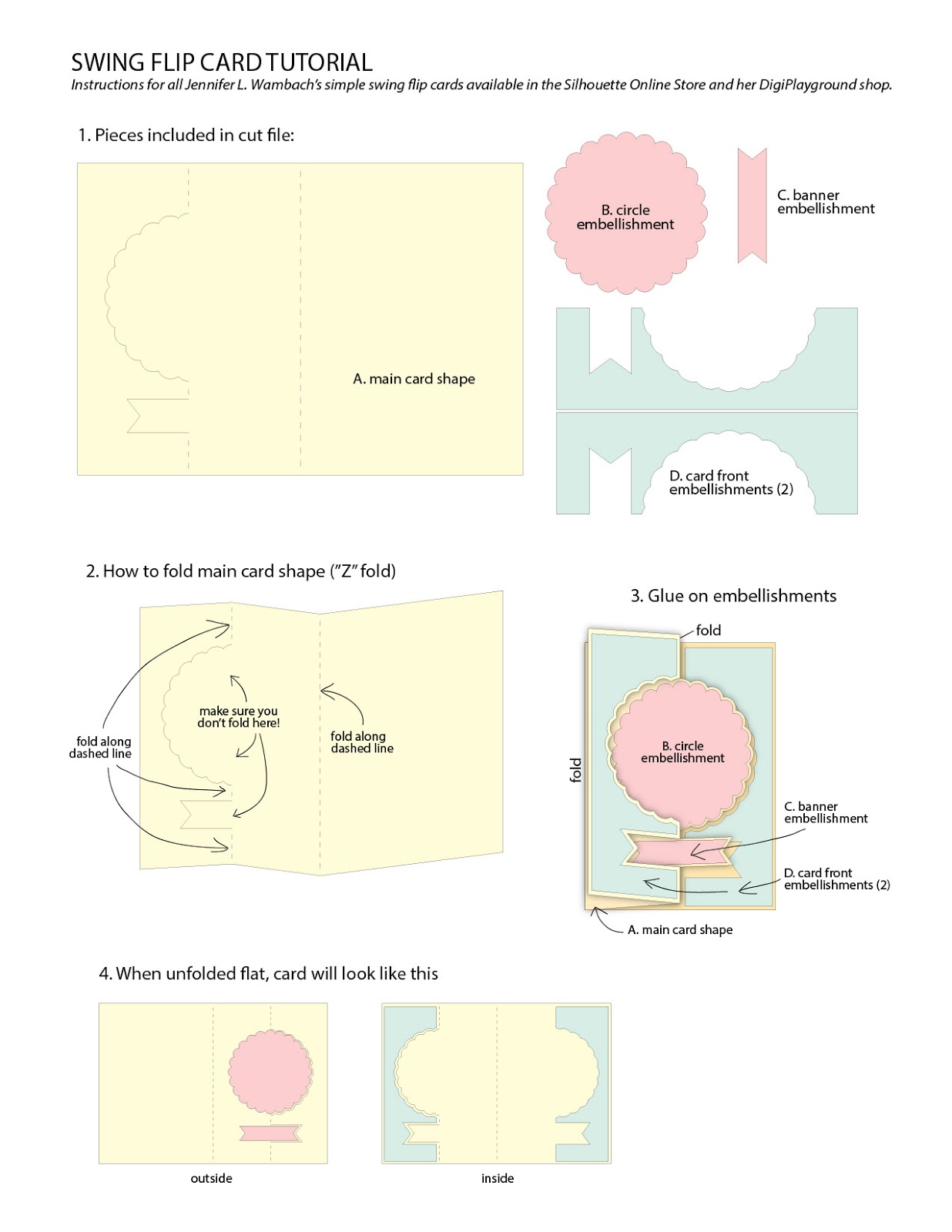 Jennifer Wambach Design and Illustration: Silhouette swing card tutorial
