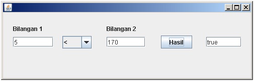 Java dan Android: Cara Membuat Program operator pembanding dari Java