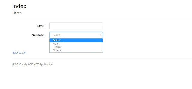 Simple Dropdownlist in Mvc with Using Model and without Model - MVC Arena (ASP.Net)