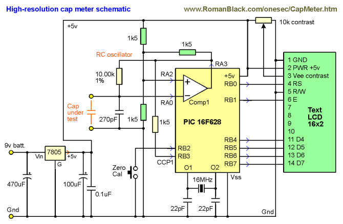 All Electronics High Resolution Digital Capacitance Meter
