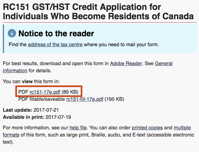 캐나다 택스 리턴 GST / HSTC 받기 - 이악물고 캐나다
