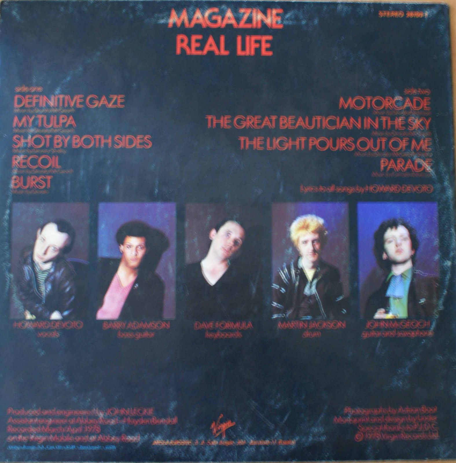 SPANISH BOMBS: Magazine - Real life Lp 1979