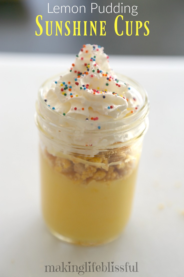 Lemon Pudding Sunshine Cup Snack | Making Life Blissful