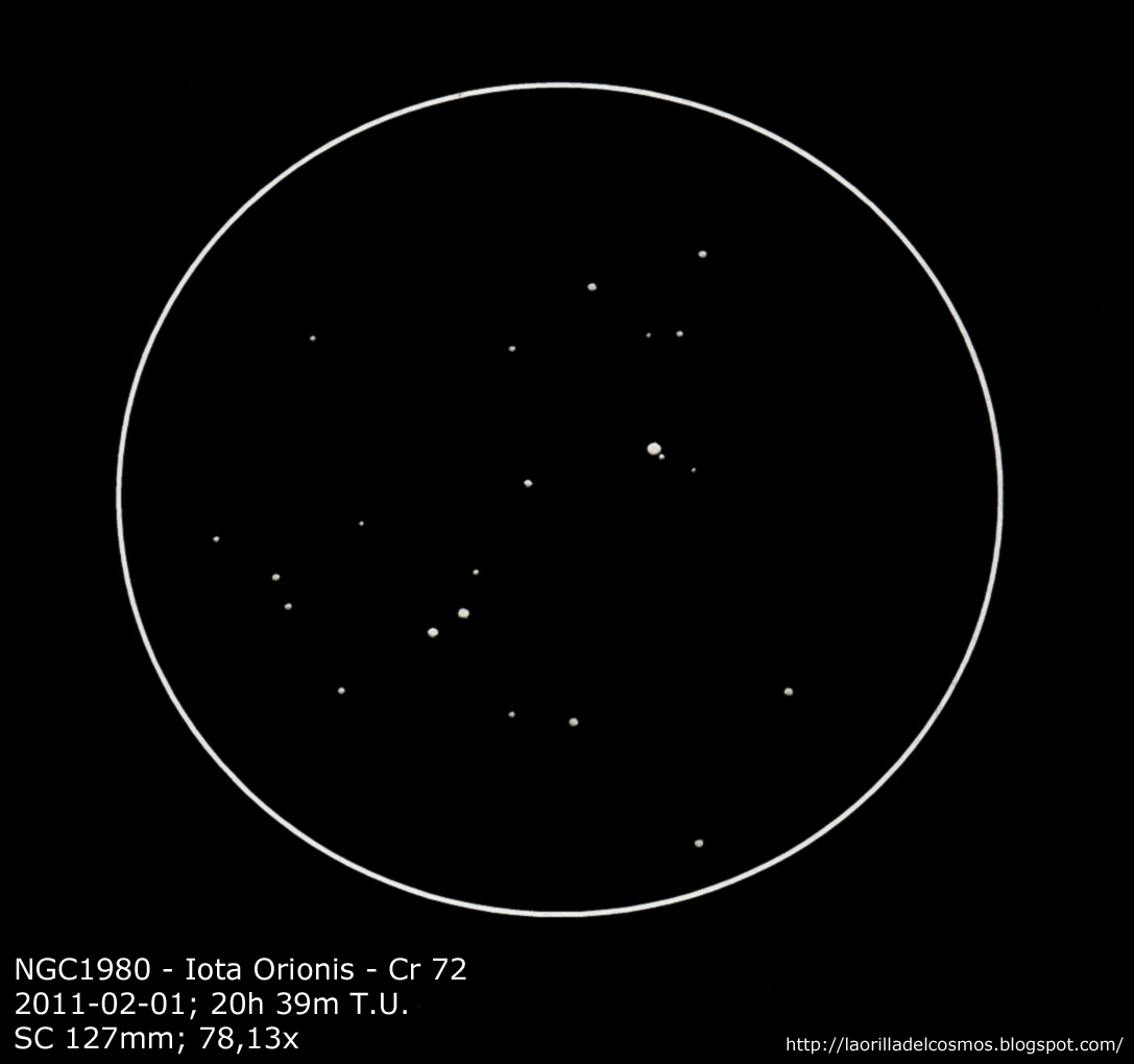 La orilla del Cosmos: NGC1980 - Iota Orionis - Cr 72 en Orion