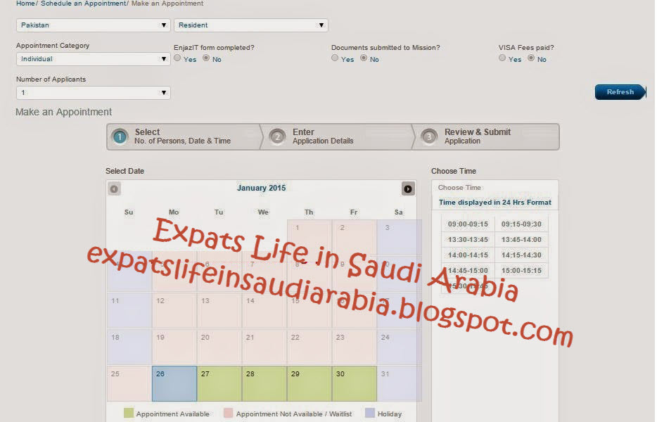How to book or schedule an appointment for permanent family visa with ...