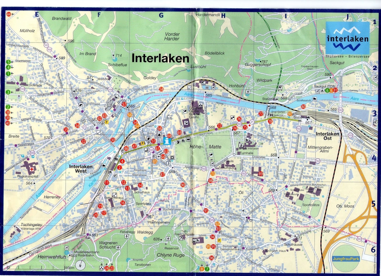 Interlaken Map Hiking Map At Top Schynige Platte Picture Of