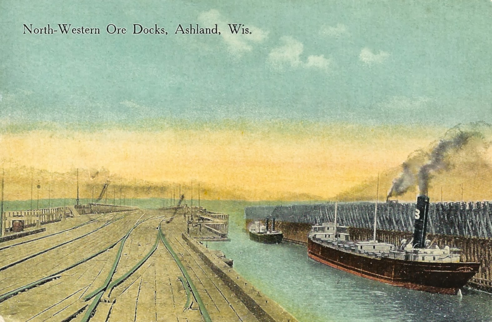 My Favorite Postcards: Ore Docks of Ashland Wisconsin, Then and Now