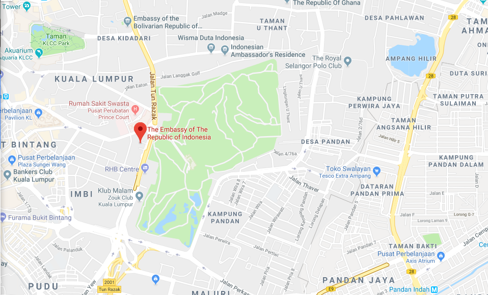 Alamat KBRI dan Konjen di Malaysia - Warga Negara Indonesia