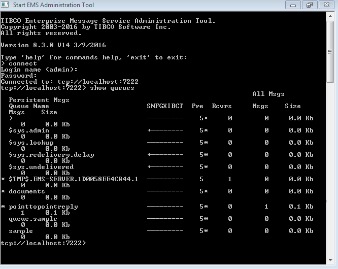 Mule Esb Tutorials Tibco Enterprise Message Service Ems Commands