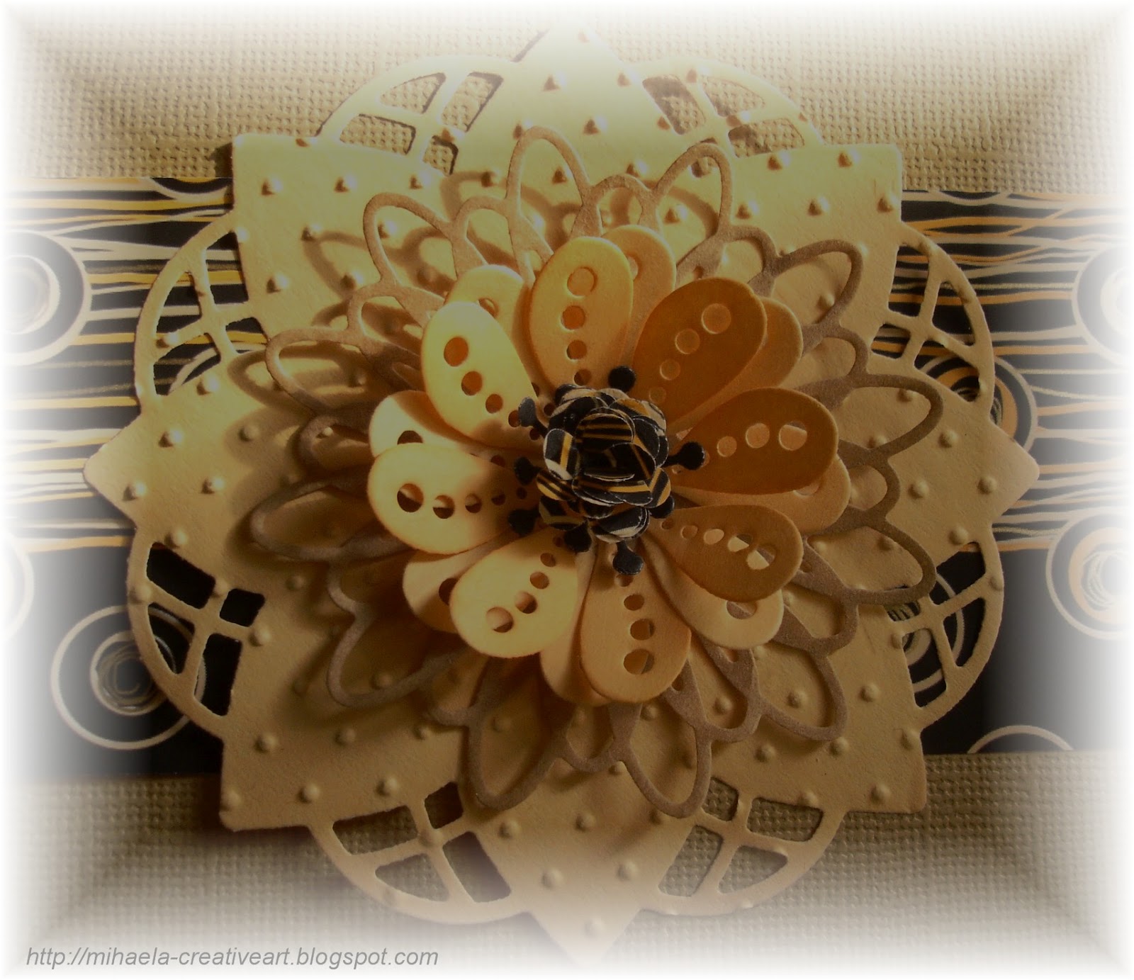 Handmade by Mihaela: Light orange flower!