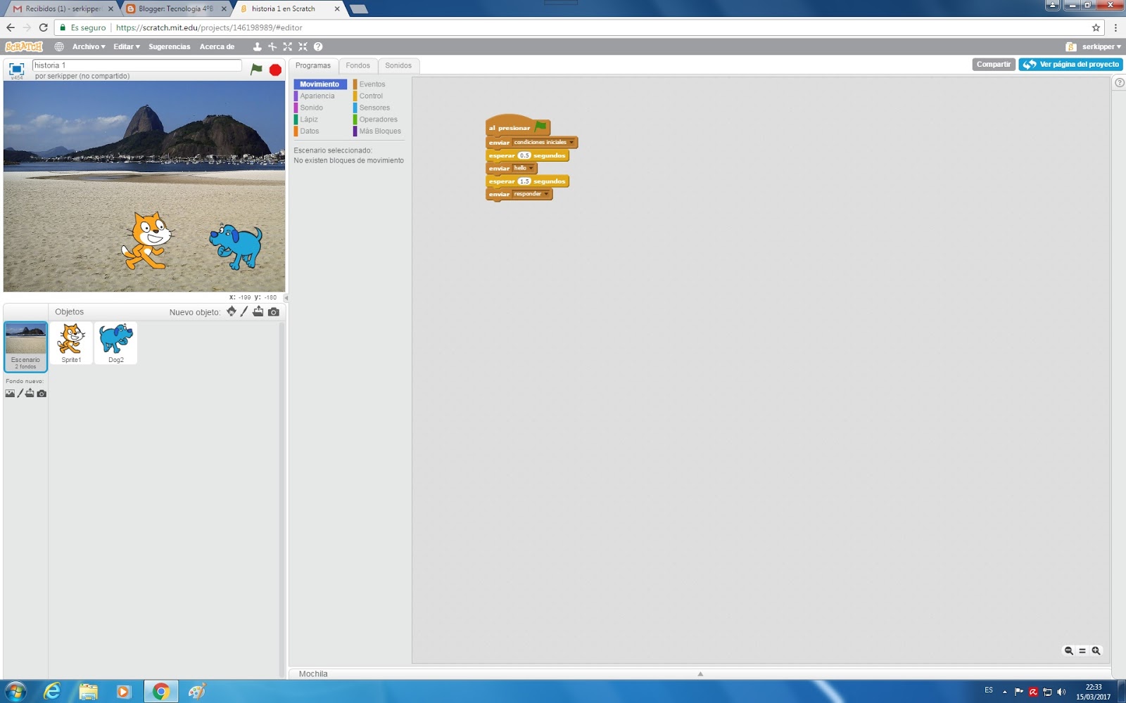Tecnología 4ºB Sergio: scratch historia