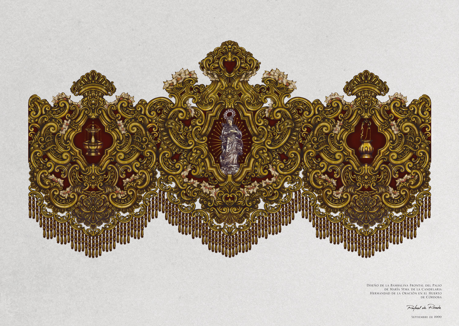 Rafael de Rueda arte cofrade: DISEÑO DE BAMBALINA