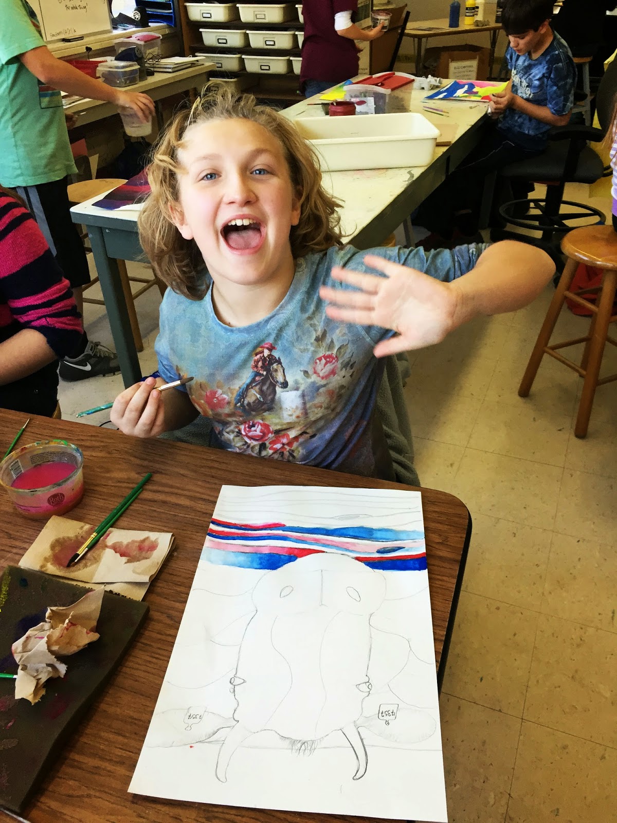 The Wheeler Art Blog: 6th Grade Abstract Landscapes